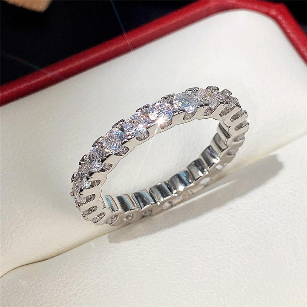 PERITANG Elegant Promise Ring Cocktail For Her Gift for Wife Dazzling ...
