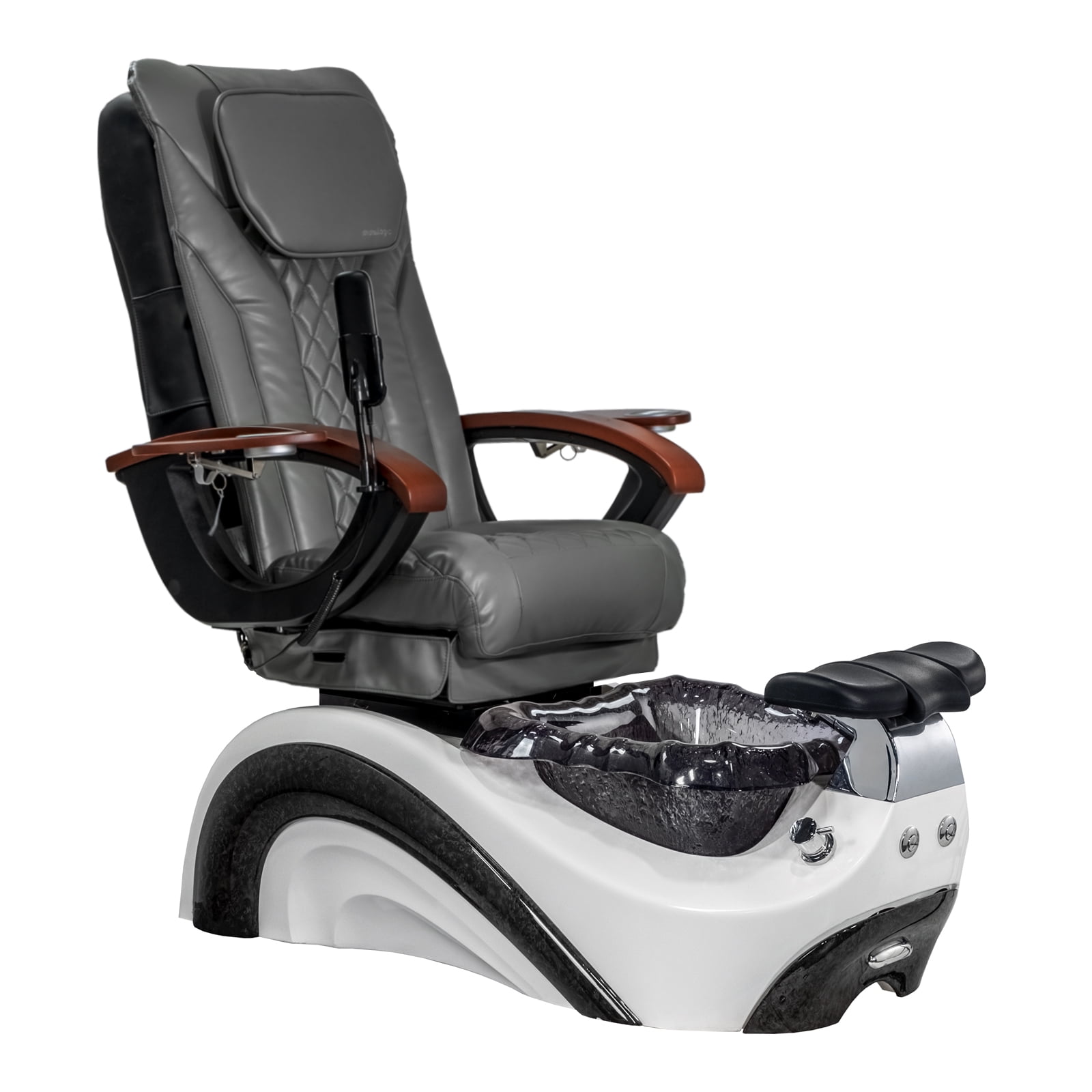 PERLA Shiatsulogic 16 EX Pedicure Chair White/Black Nickel Tub w ...