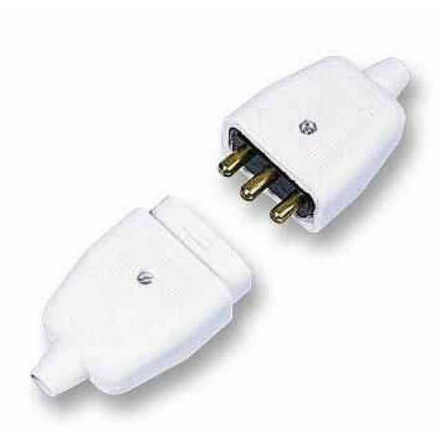 PERMAPLUG - 10A Rewireable 3-Pin Plug & Socket In-Line Power Connector ...