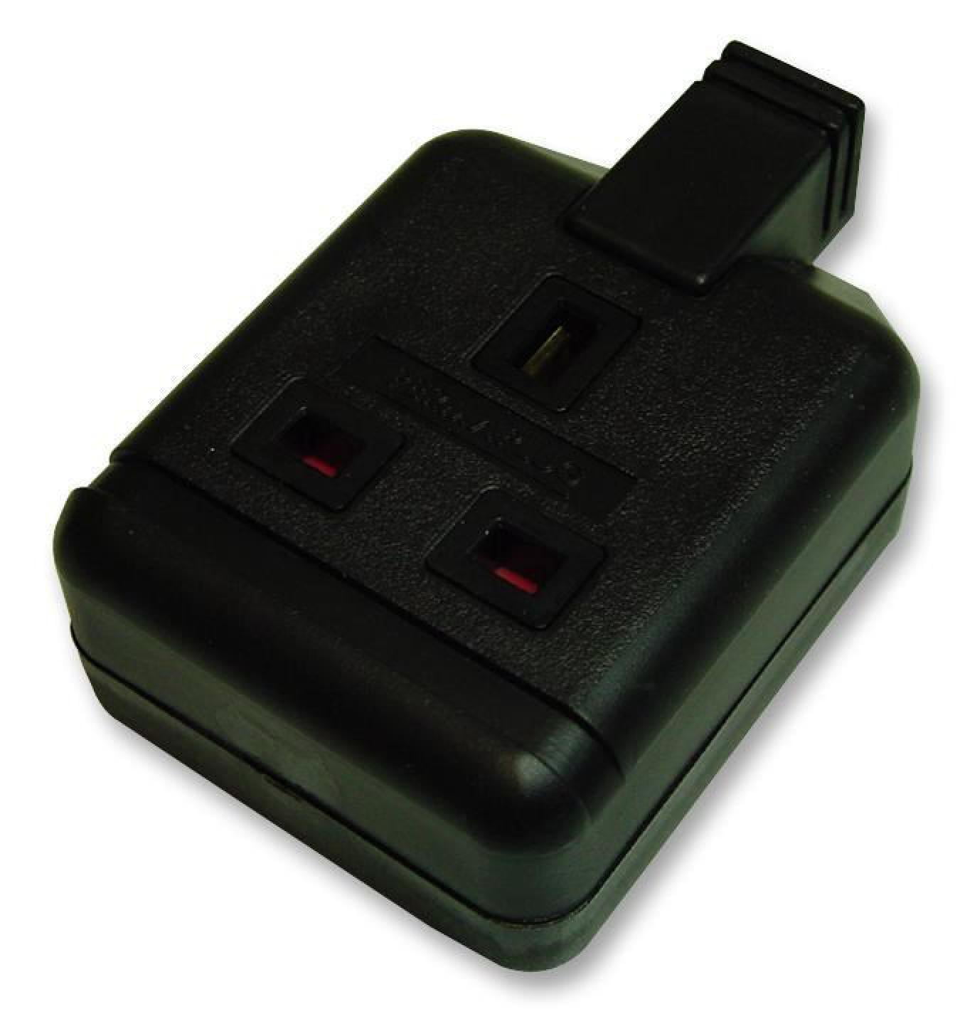 PERMAPLUG - 13A Rubber Socket, 1 Gang Black - Walmart.com