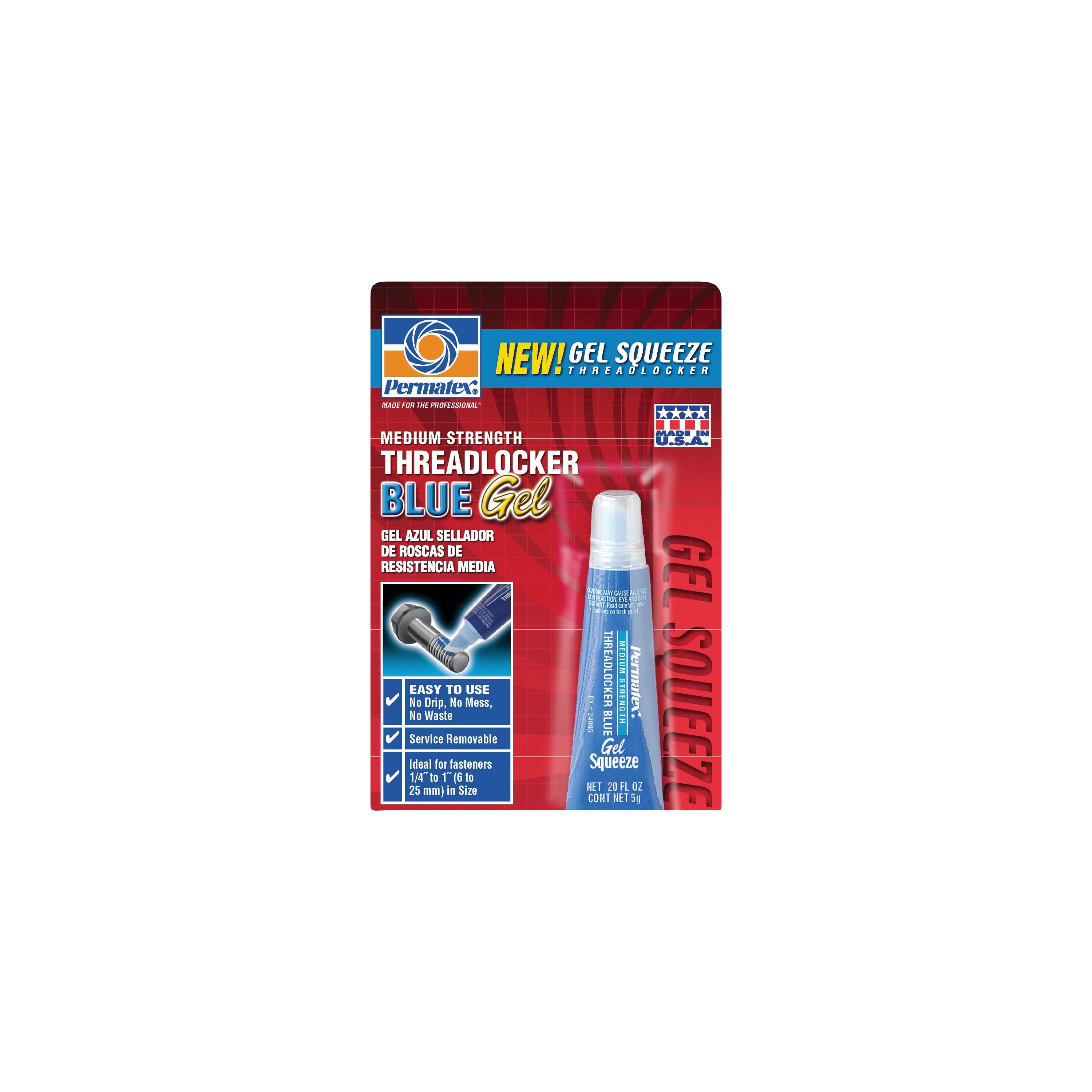 PERMATEX Medium Strength Gel Squeeze Threadlocker - Pack of 2 ...
