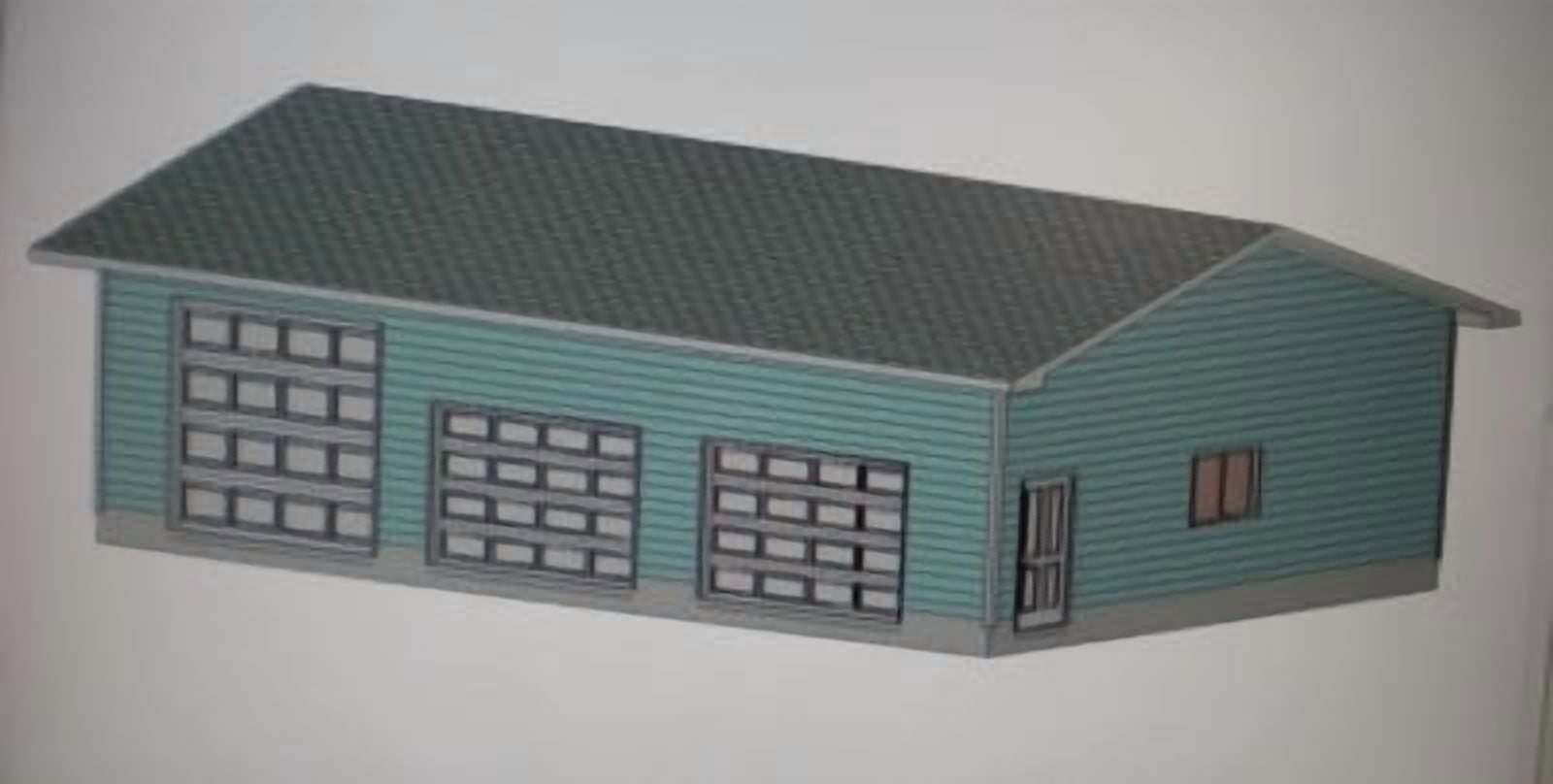 PERMIT READY 28' x 40' GARAGE PLAN DRAWN TO SCALE BLUEPRINTS AND ...