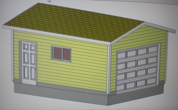 PERMIT Rea-dy 12' X 16' GARAGE PLAN DRAWN TO SCALE BLUEPRINTS AND ...