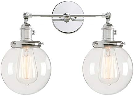 PERMO Double Sconce Vintage Industrial Antique 2-Lights Wall Sconces ...
