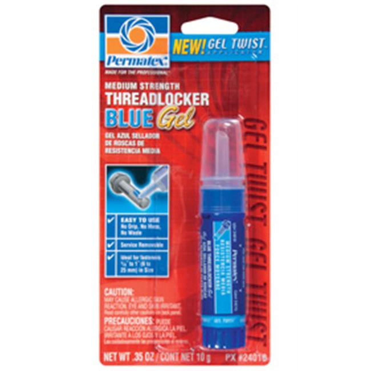 PERMTX-LOCKT 24010 Medium Strength Threadlocker Blue Gel - Walmart.com