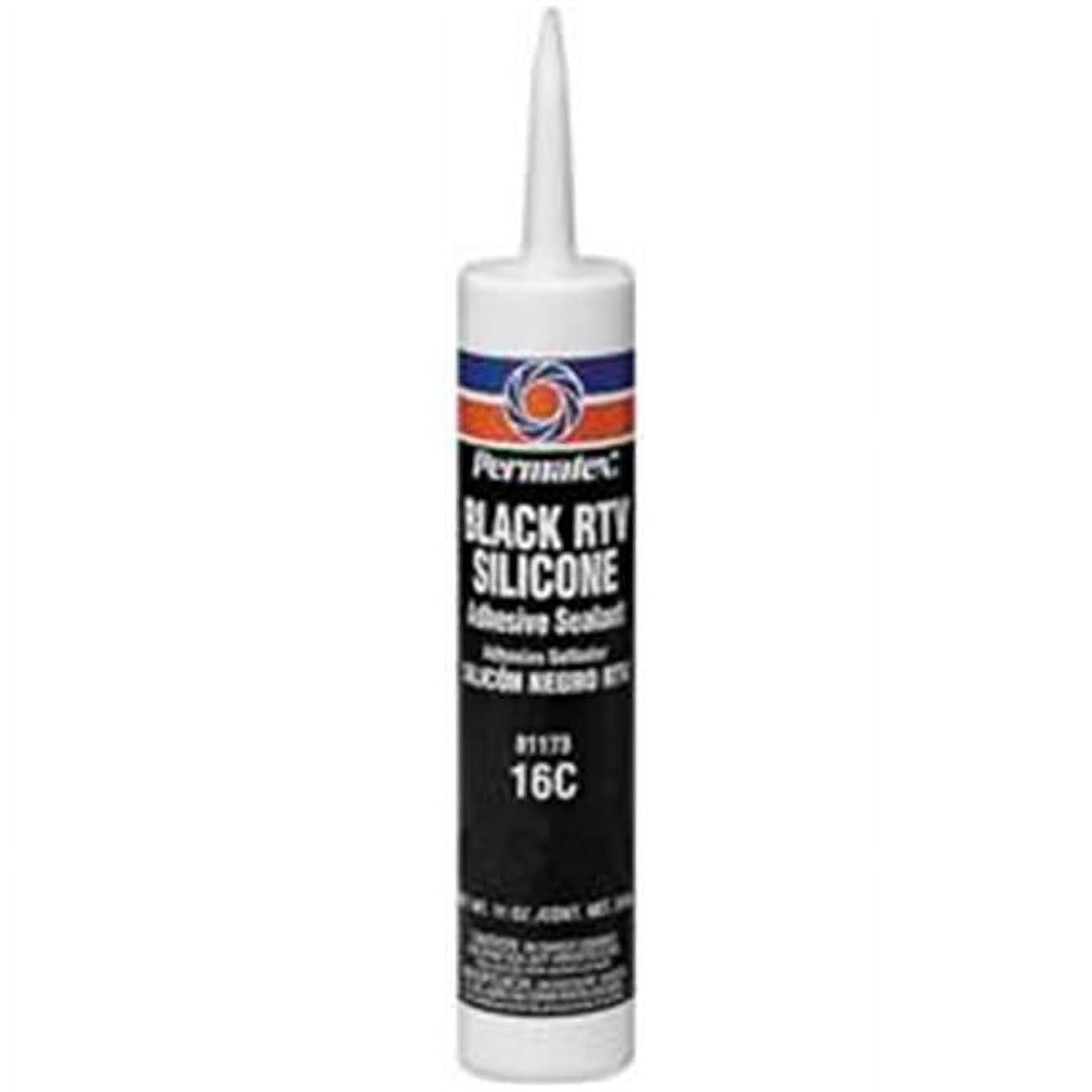 PERMTX-LOCKT 81173 Black Silicone Adhesive Sealant - 12.9 Oz. - Walmart.com