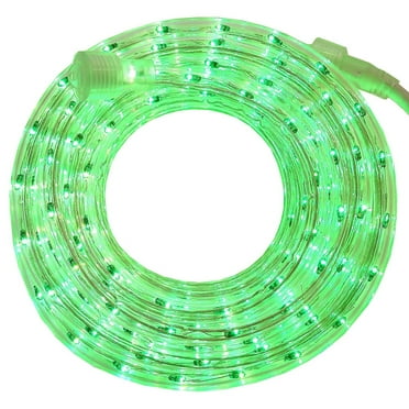 West Ivory 3/8" (10' feet) GREEN LED Rope Lights 2 Wire Accent Holiday ...