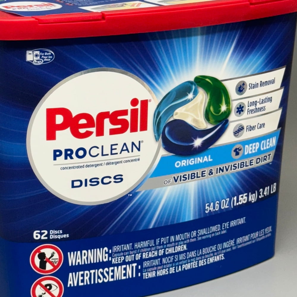 PERSIL Proclean (2 PACK) Original Laundry Detergent Discs 54.6oz (New ...