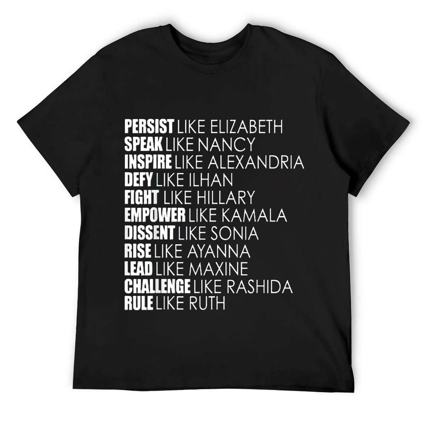 PERSIST LIKE ELIZABETH RULE RUTH RBG U.S. Women Lead Meme T-Shirt ...