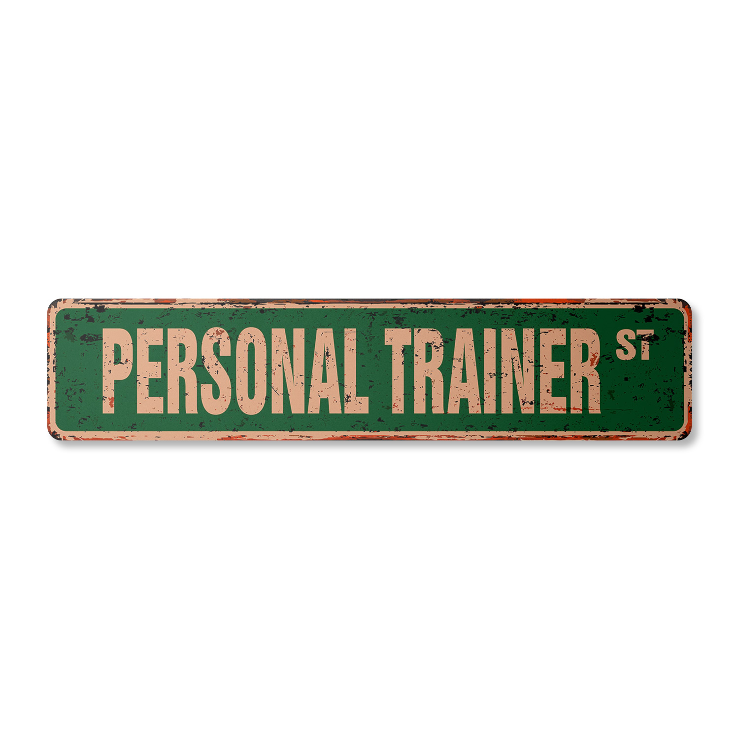 PERSONAL TRAINER Vintage Plastic Street Sign gym workout fitness ...
