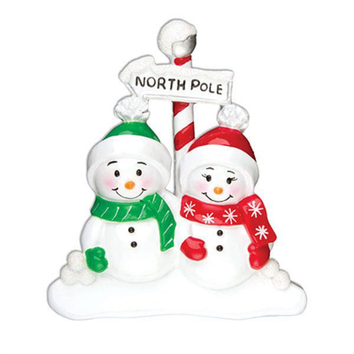 PERSONALIZED CHRISTMAS ORNAMENTS-NORTH POLE FAMILY OF 2 - Walmart.com