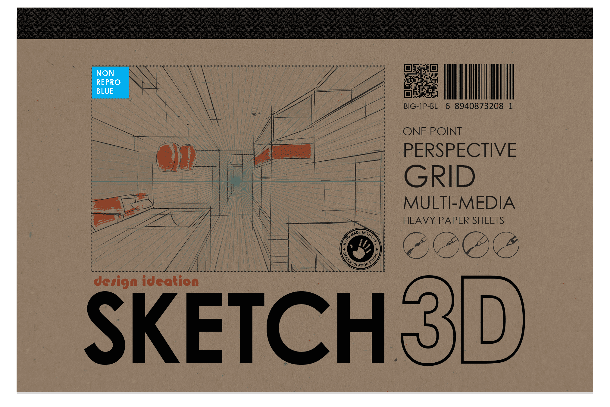 Perspective Grid Pad. Removable Sheets. Mixed Media Paper. Reinforced ...