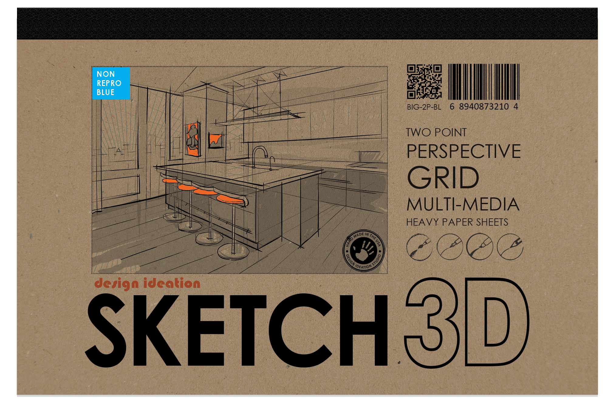 PERSPECTIVE GRID PAD for pencil, ink, marker, charcoal and watercolor ...