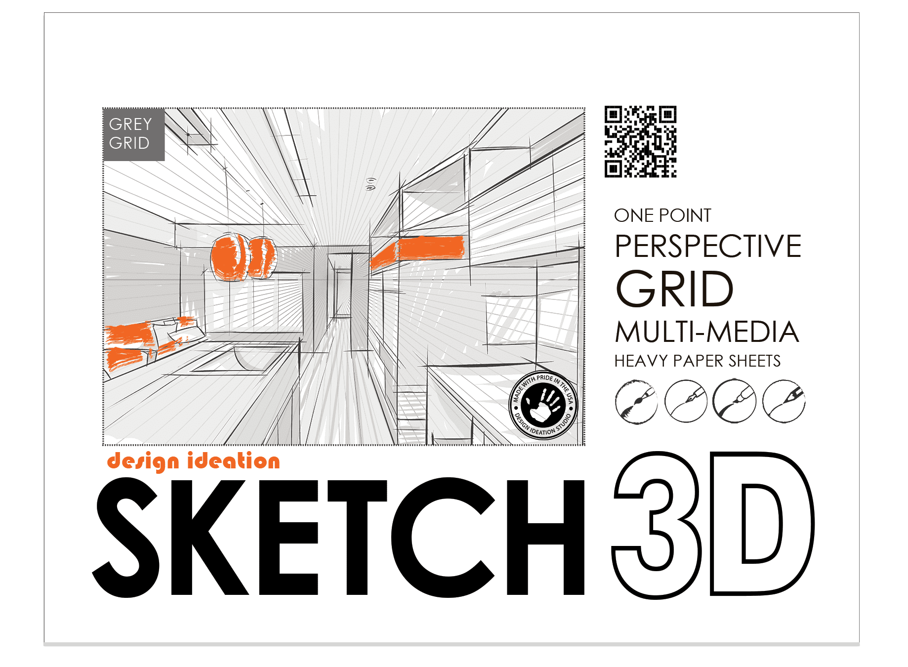 PERSPECTIVE GRID Paper. GREY Grid. Premium Paper. Loose Sheet Pack. (8. ...