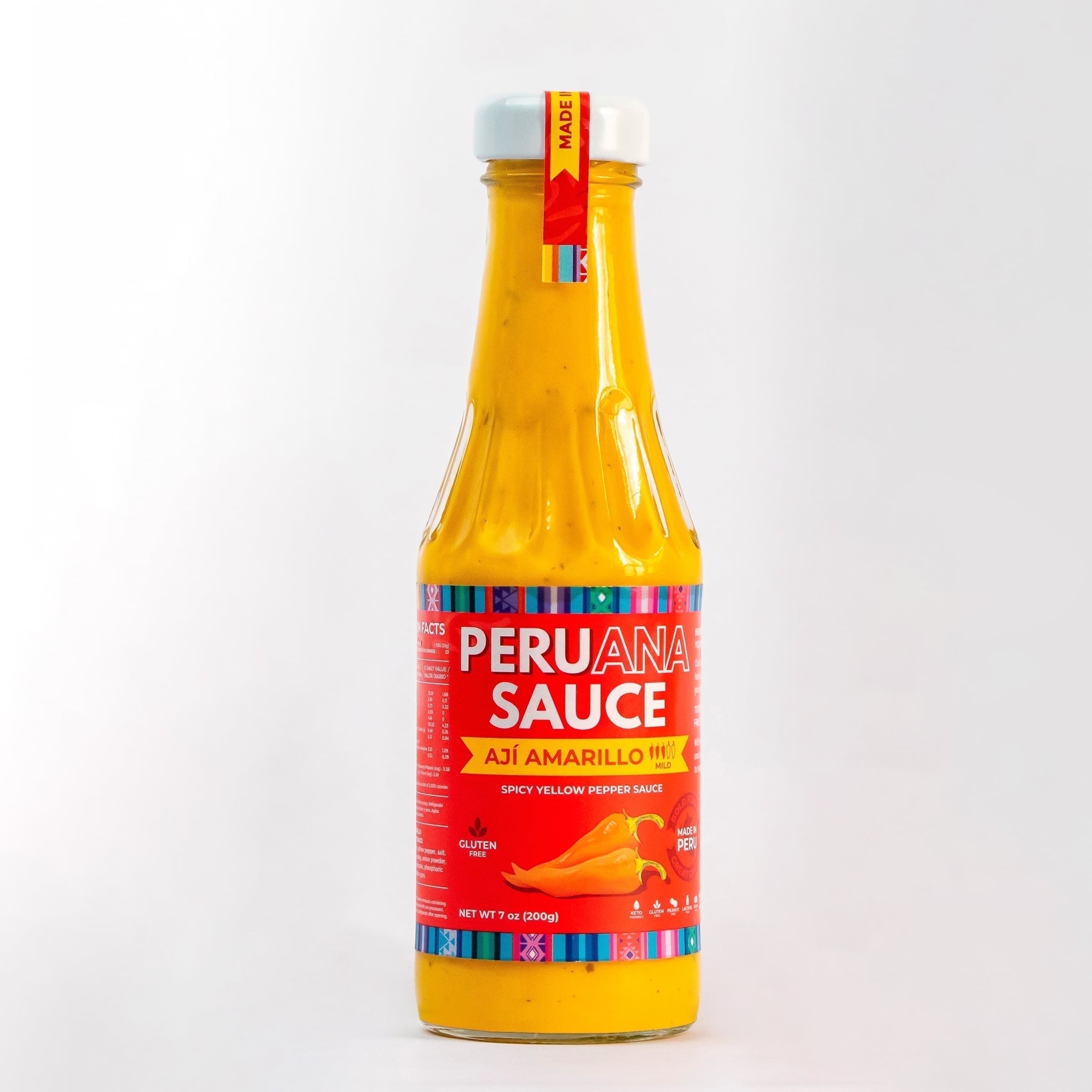 PERUANA Aji Amarillo Spicy Yellow Pepper Sauce, 7oz, Mild, Keto, Gluten ...