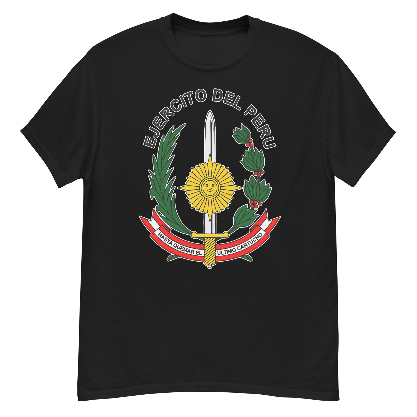 PERUVIAN ARMY EJERCITO DEL PERU EMBLEMA GRETA GRAPHIC T SHIIRT Men's ...