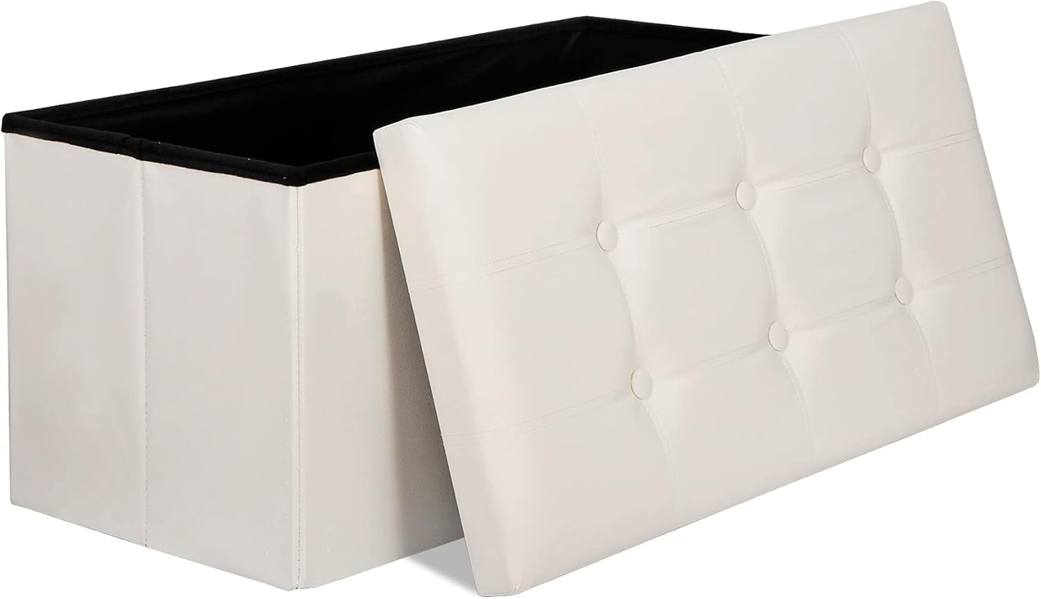 PERUYQ 30 Inches Ottoman Storage Bench, Folding Design Storage Chest ...