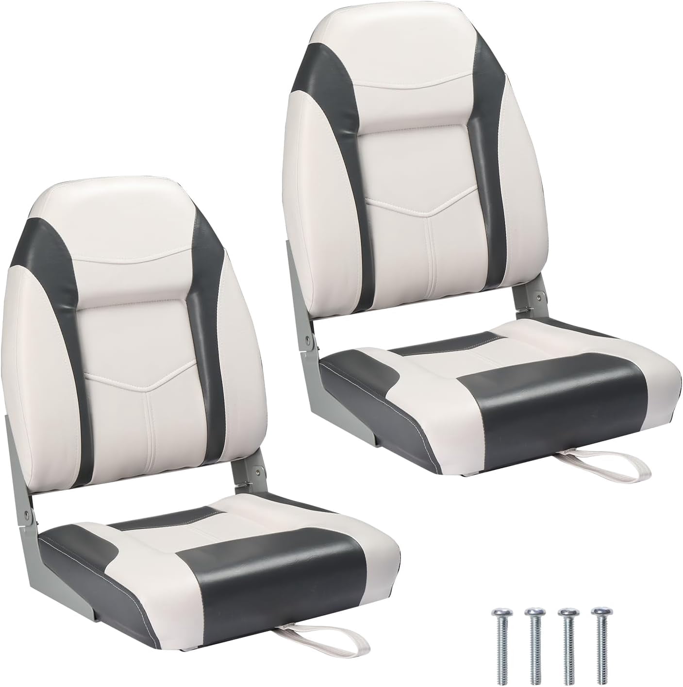 PERUYQ Boat Seats Low/High Back, Folding Boat Seats Included, Fold-Down ...