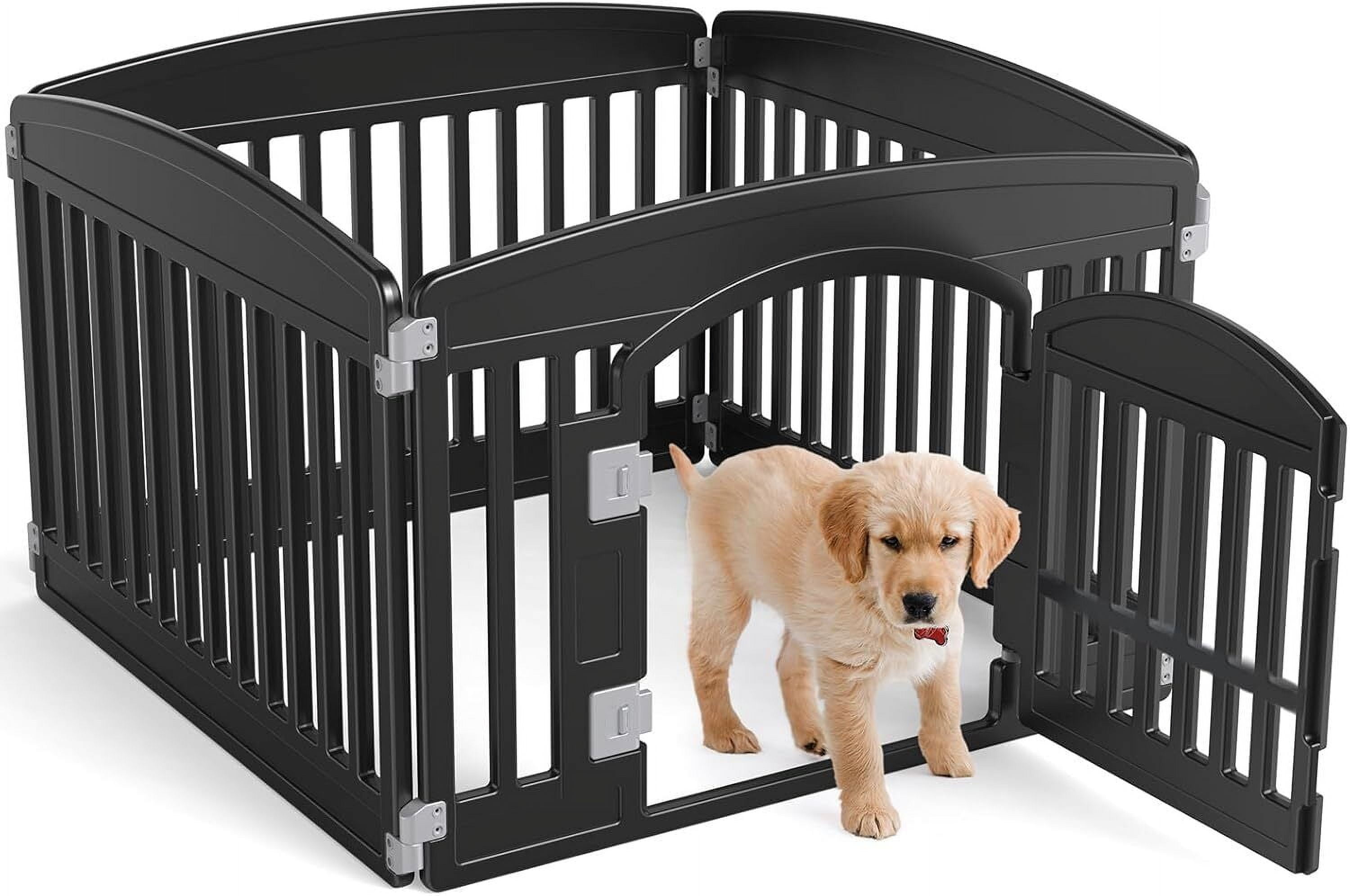 PERUYQ Dog Playpen 4-Panel 24" | Safe & Secure Indoor/Outdoor Pet Fence ...