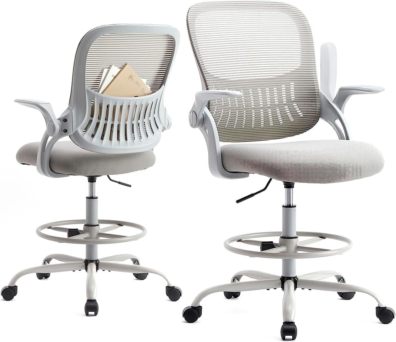 PERUYQ Drafting Chair for Standing Desk, Counter Height Adjustable ...