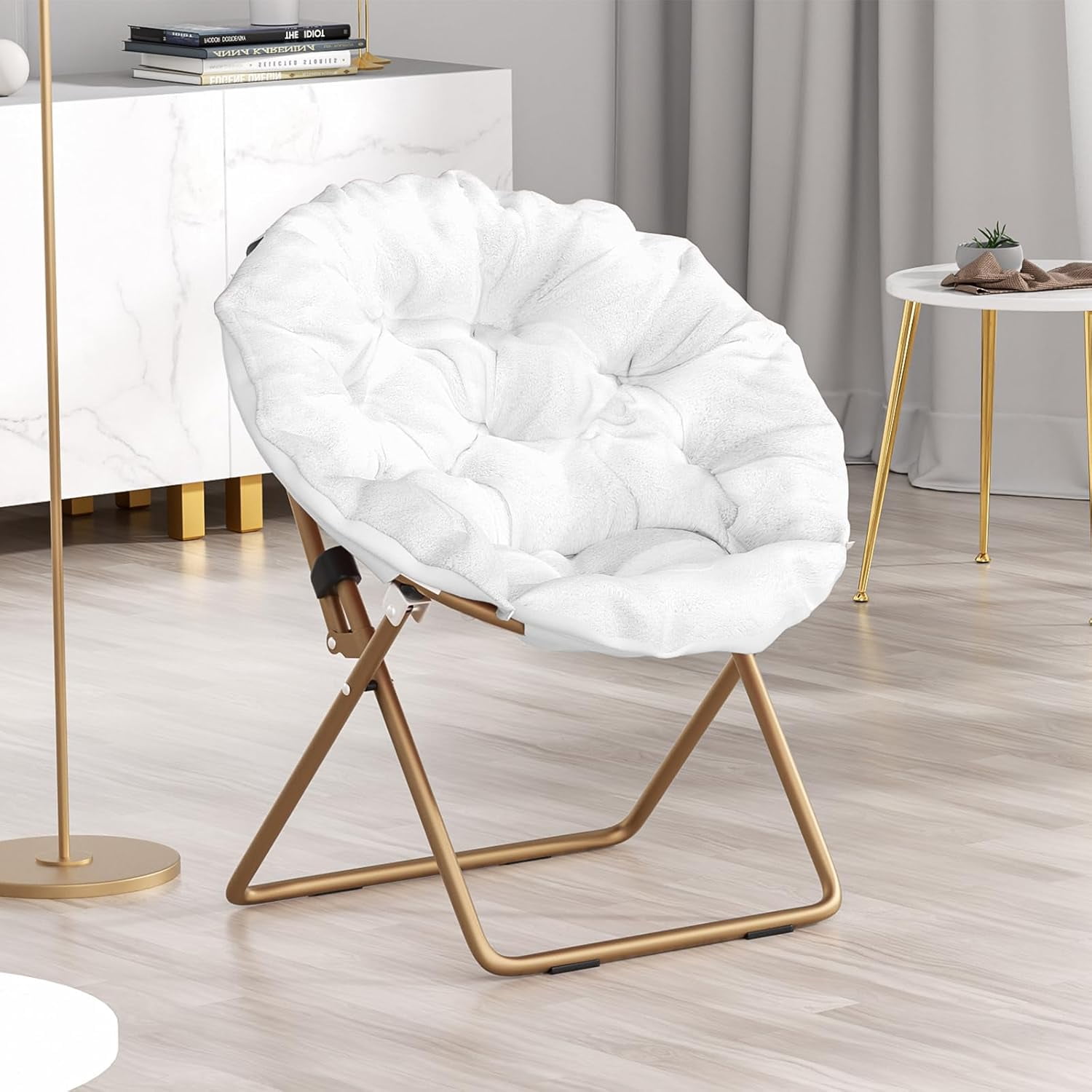 PERUYQ Foldable Oversized Moon Chair, Large Soft Lazy Cozy Comfortable ...
