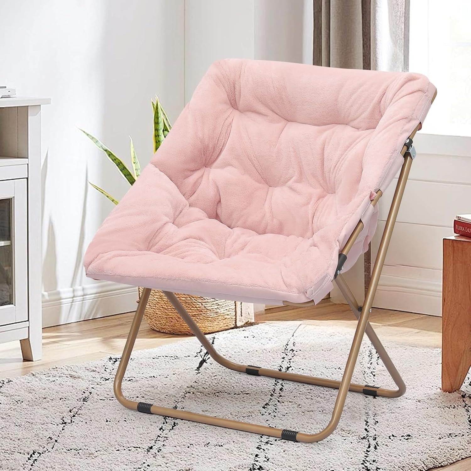 PERUYQ Foldable Oversized Moon Chair, Large Soft Lazy Cozy Comfortable ...