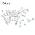 PERZOE 100Pcs Clear Soft Plastic Earring Back Stoppers Earnuts Jewelry ...