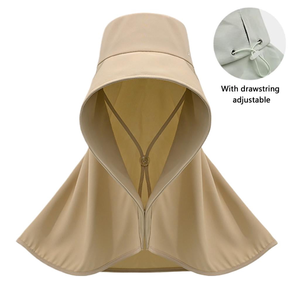 PESSLO Full Face Sun Protection Neck Cap Widened Shawl No Pressing The ...