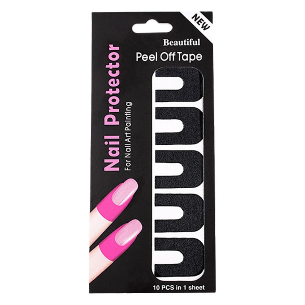 PESSLO U Shape Nail Overflow Sticker Easy to Disassemble Protect Skin ...