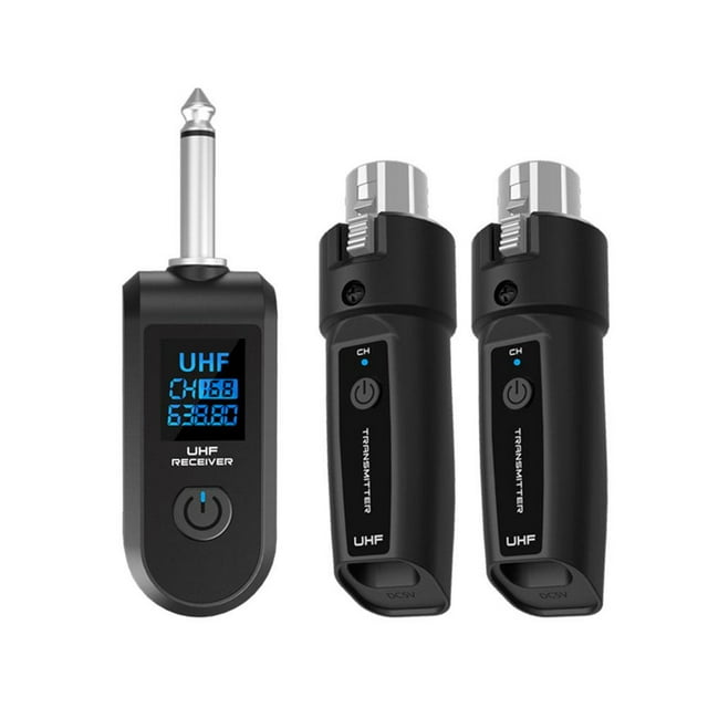 PESSLO Wireless Microphone Transmitter Receivers 2.4Ghz, XLR Microphone ...