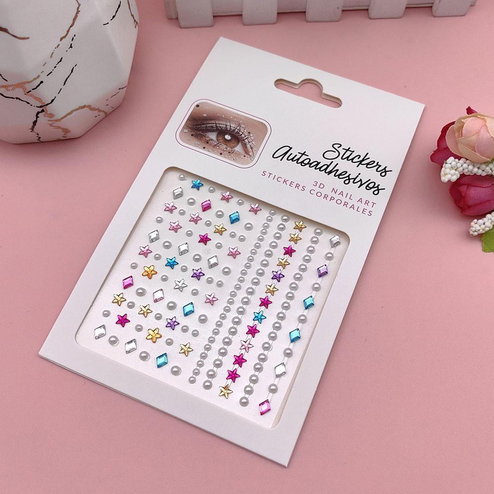 PESSLOK Eye Makeup Stickers Stickers Facial Decoration Pearl Eye Makeup ...