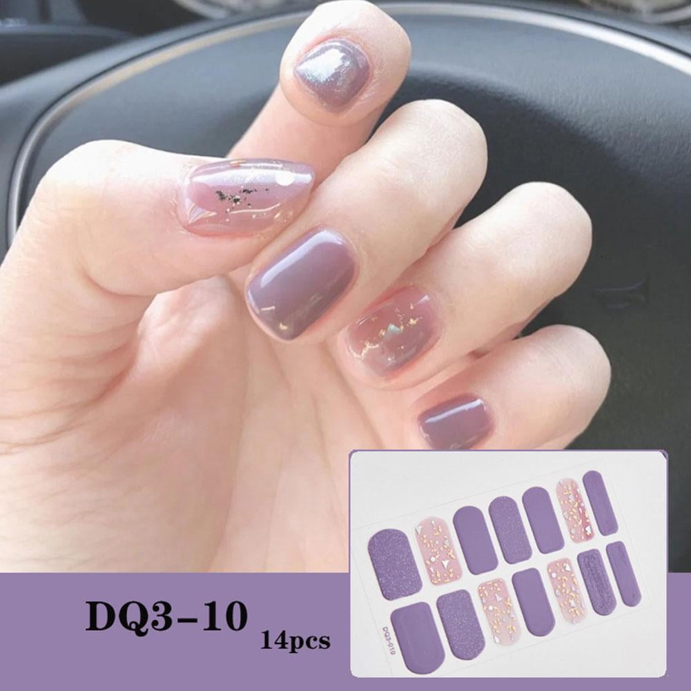 PESSLOK Gel Strips Semi Cured Gel Nail Art Sticker Waterproof Nail ...
