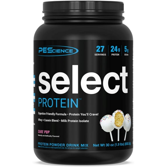 PEScience Select Whey & Casein Protein Powder, Low Fat, GF, Cake Pop ...