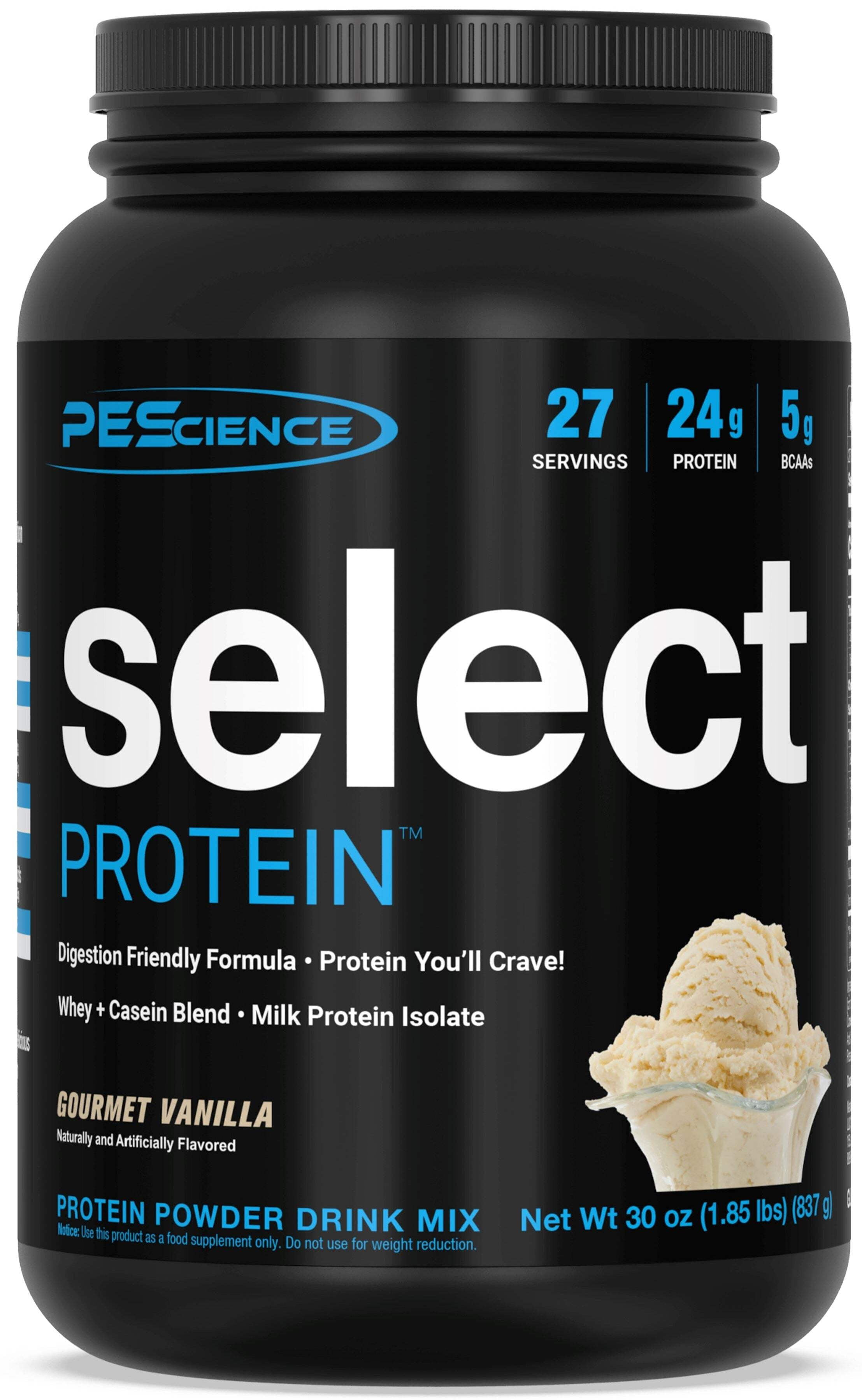 Select Whey & Casein Protein Blend Powder Mix - Gourmet Vanilla (27 ...