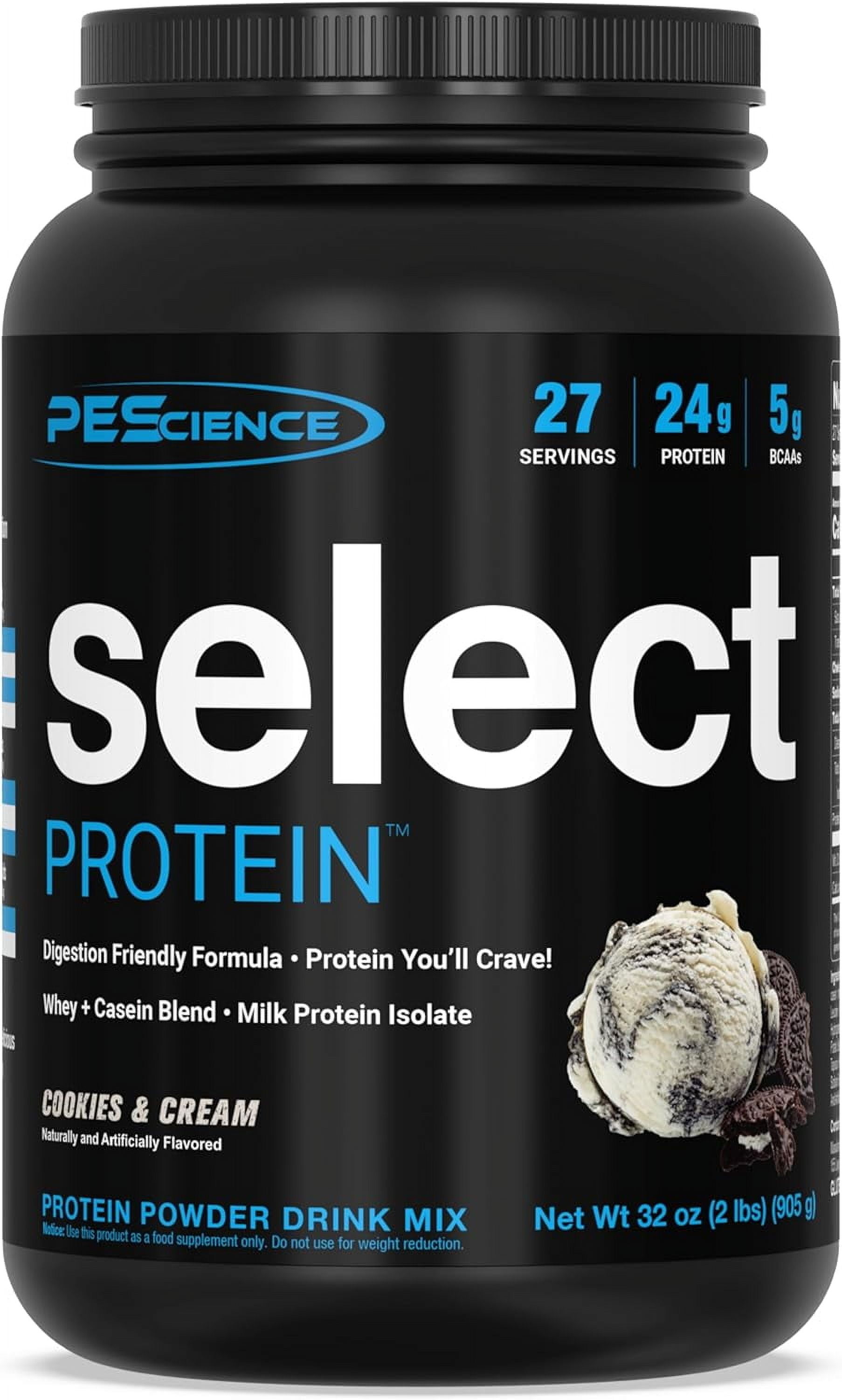 PEScience Select Protein Powder Drink Mix Cookies and Cream, 32 Oz, 3 ...