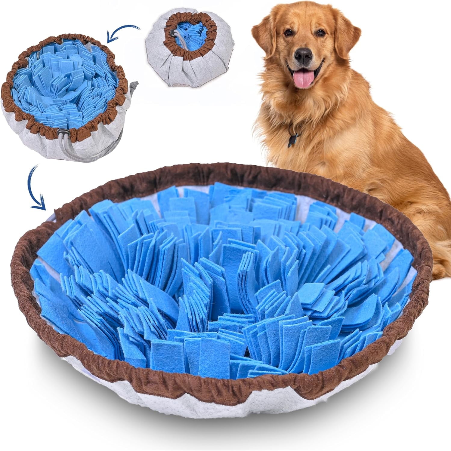 PET ARENA Adjustable Snuffle Mat For Dogs, 100% Felt Material Mental ...