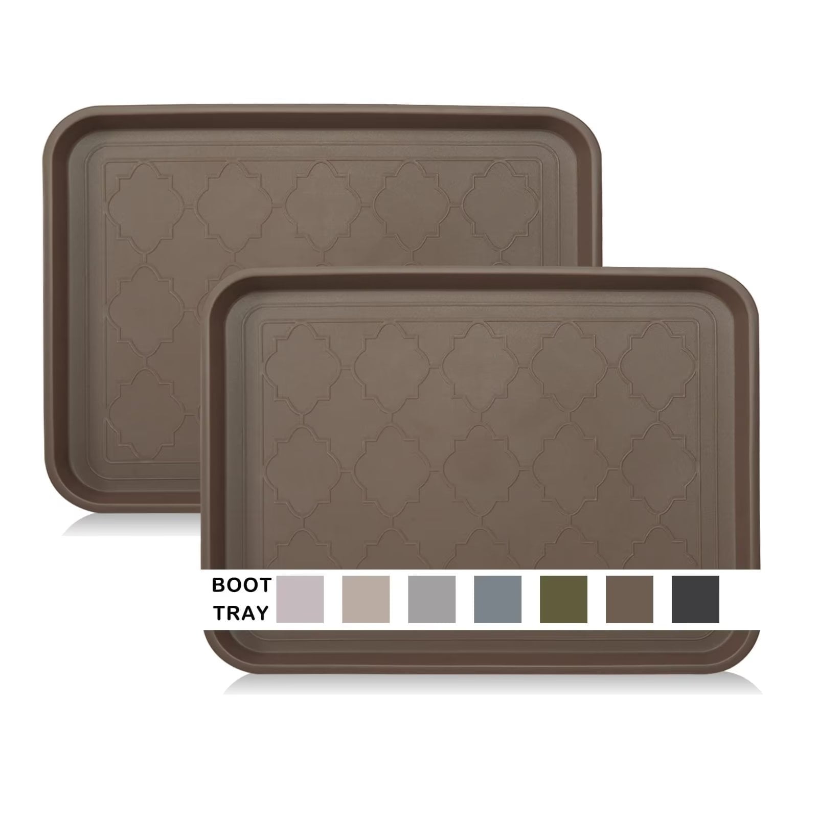PET Boot Tray for Entryway Indoor, Heavy Duty Shoe Mat Tray 2 Packs, 16 ...