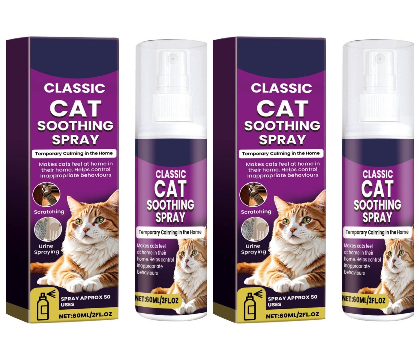 PET Care Calming Spray for Cats, Uses Pheromones to Reduce Stress, Easy ...