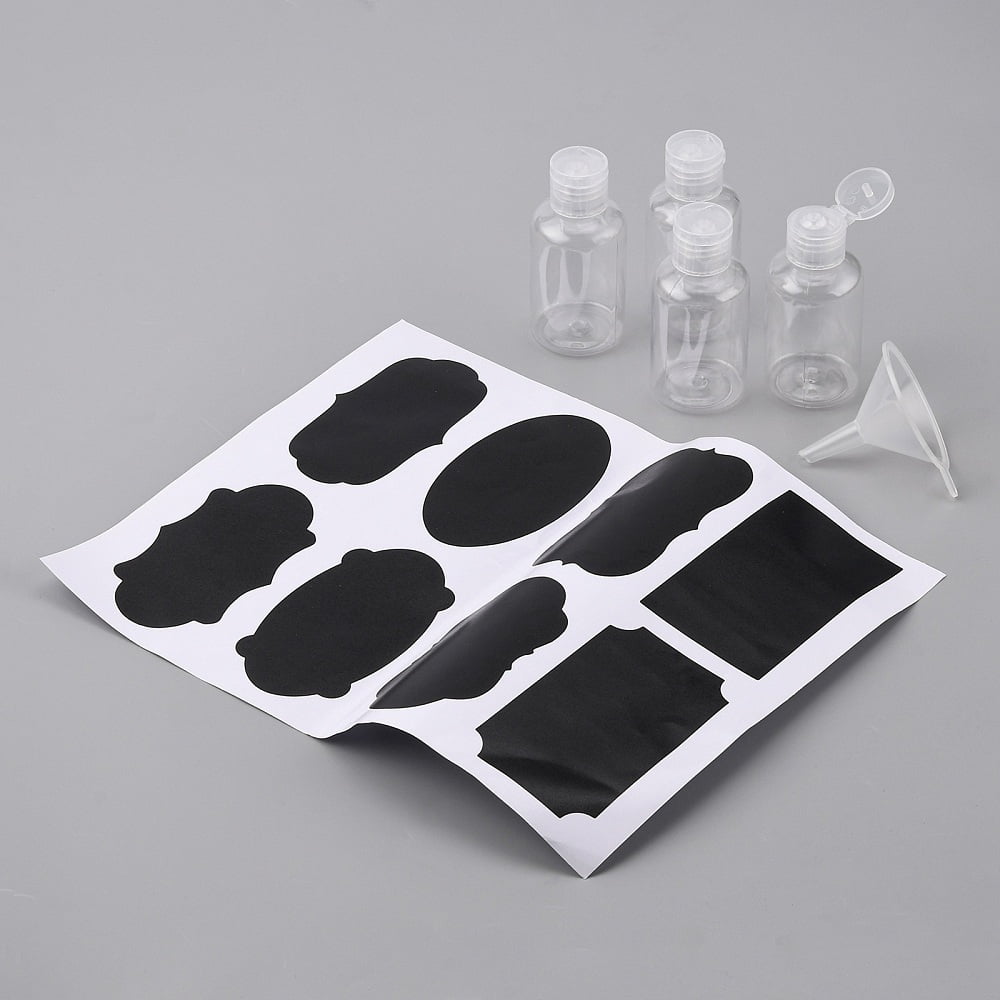 PET Flip Top Cap Squeeze Bottles with Plastic Funnel Hopper and ...