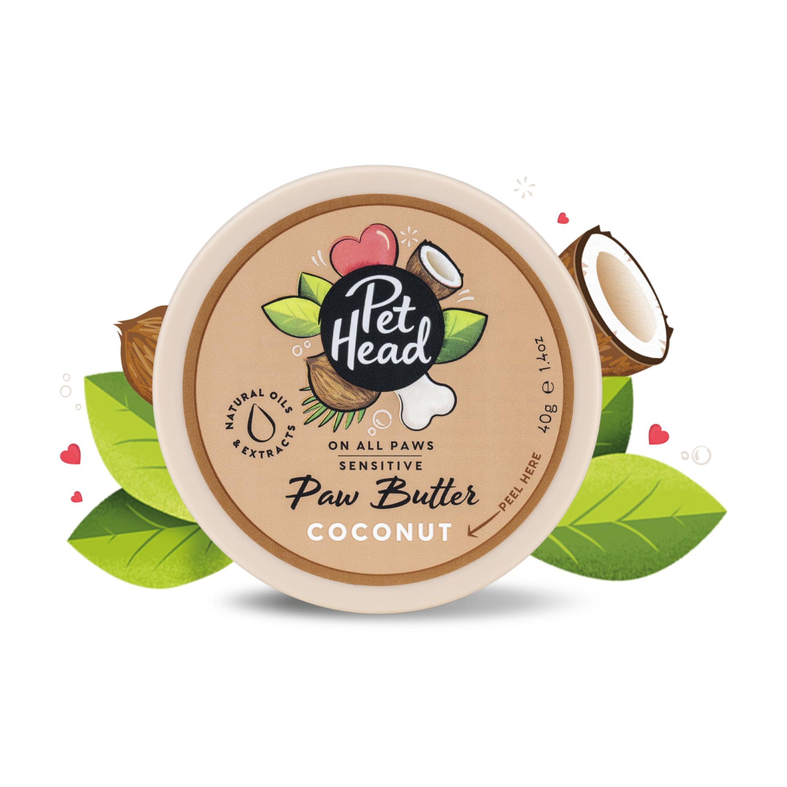 PET Head On All Paws Coconut Paw Butter 1.4 oz. Nourishing Paw Balm ...