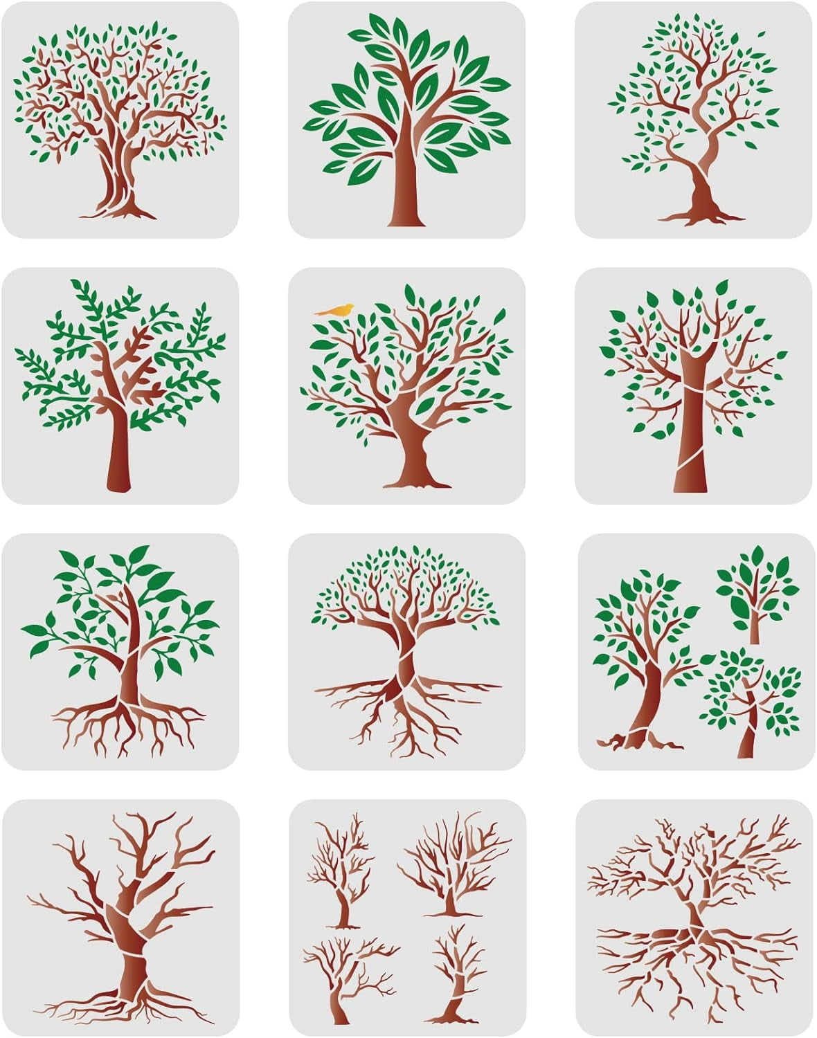 PET Hollow out Drawing Painting Stencils Sets for Kids Teen Boys Girls ...