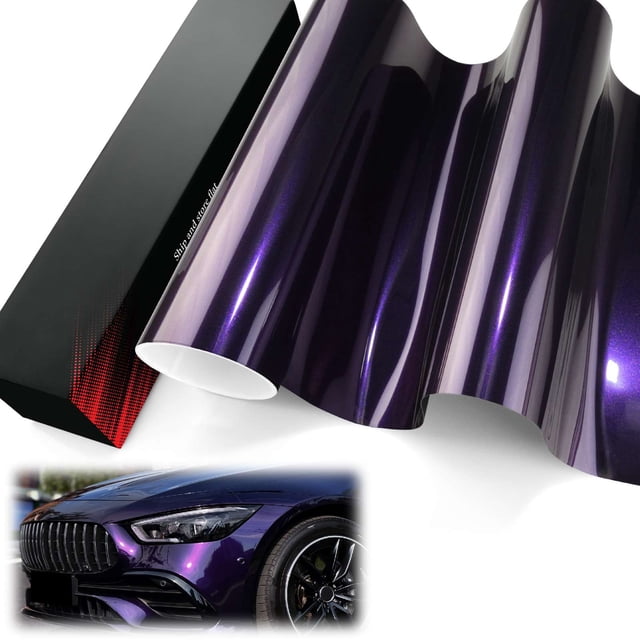 PET Liner Vinyl Super Gloss Metallic Devil Purple Automotive Wrap Car ...