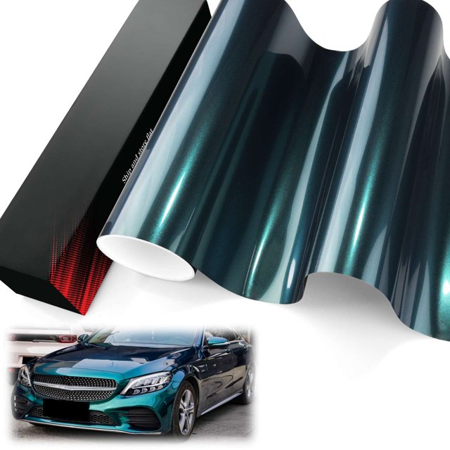 PET Liner Vinyl Super Gloss Metallic Royal Green Automotive Wrap Car ...