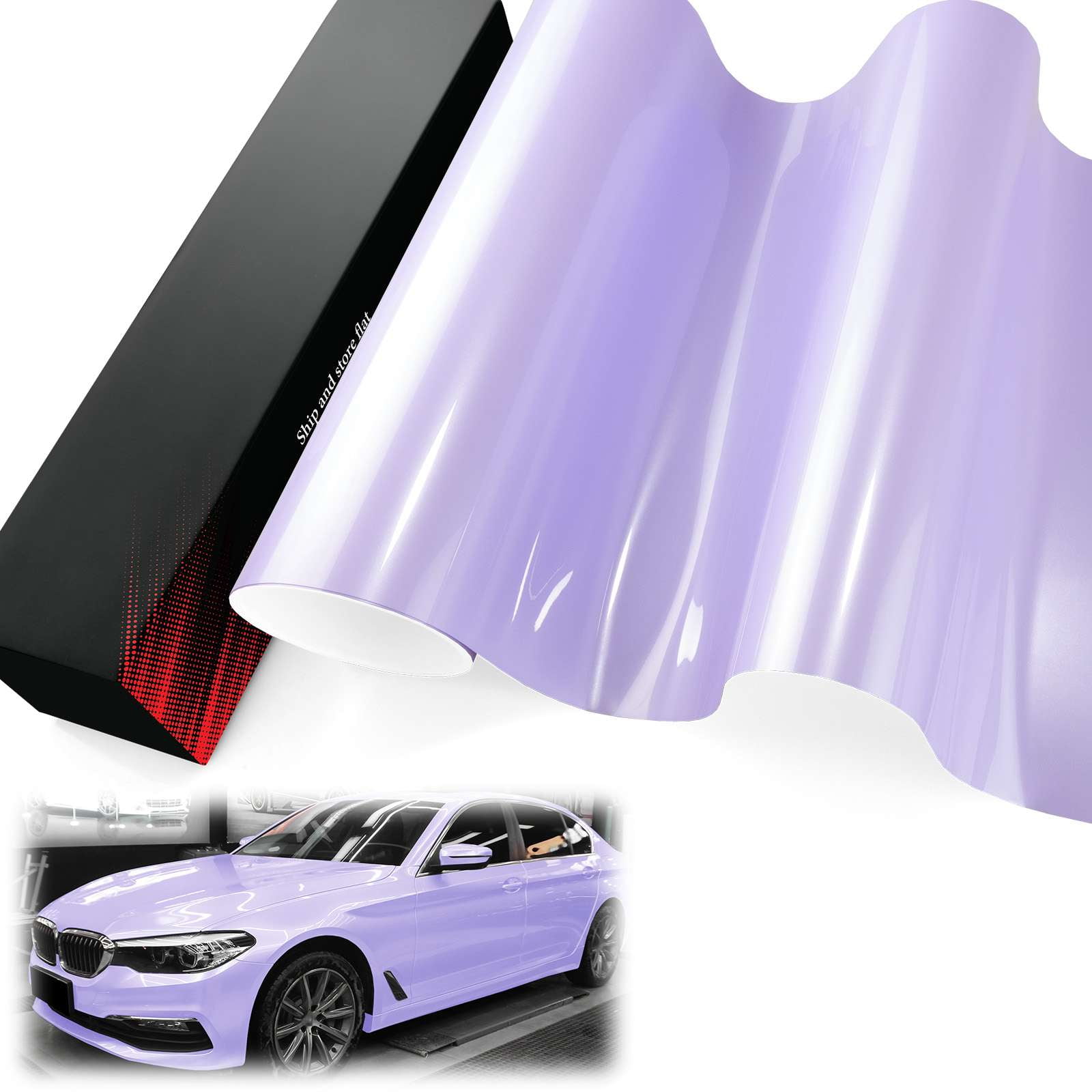 PET Liner Vinyl Super Gloss Pearlescent Lavender Purple Automotive Wrap ...