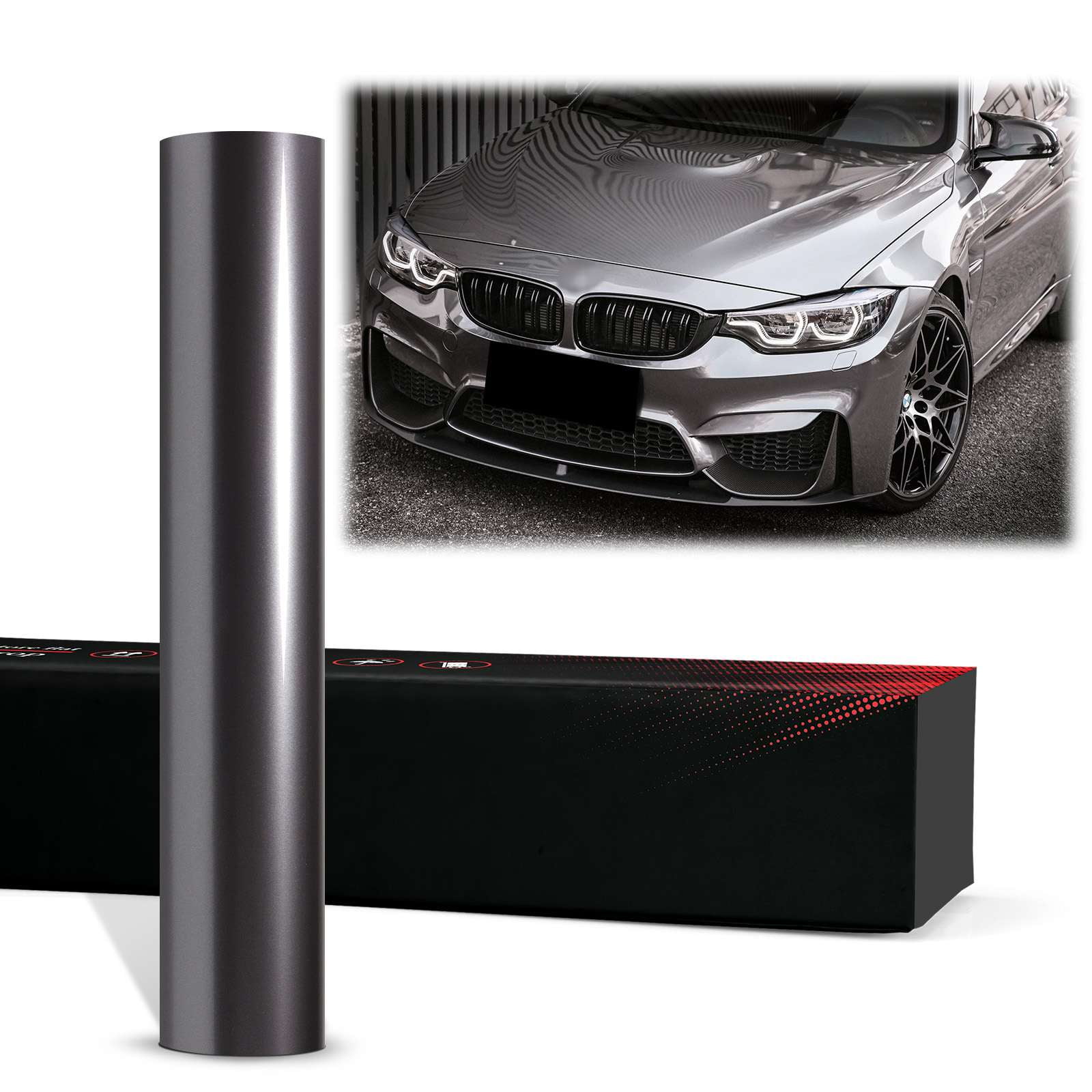 PET Liquid Metallic Agate Gray Gloss Vinyl Wrap Auto Car Sticker Decal ...