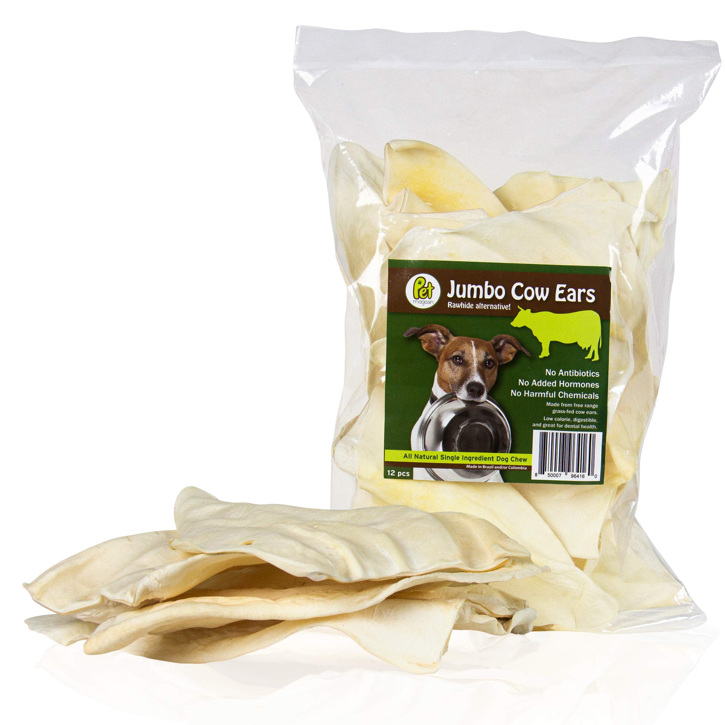 PET MAGASIN Premium Natural OIF8 Jumbo Cow Ears - Peanut Butter ...