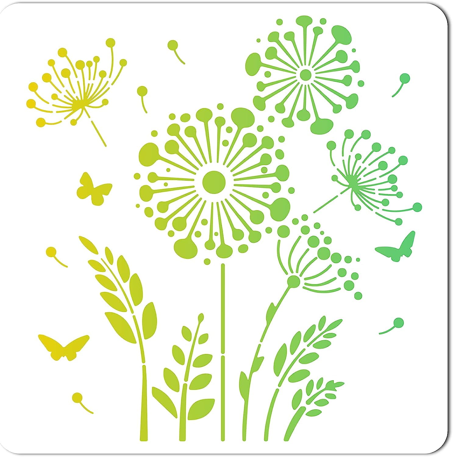 PET Plastic Drawing Painting Stencils Templates Square Creamy White ...