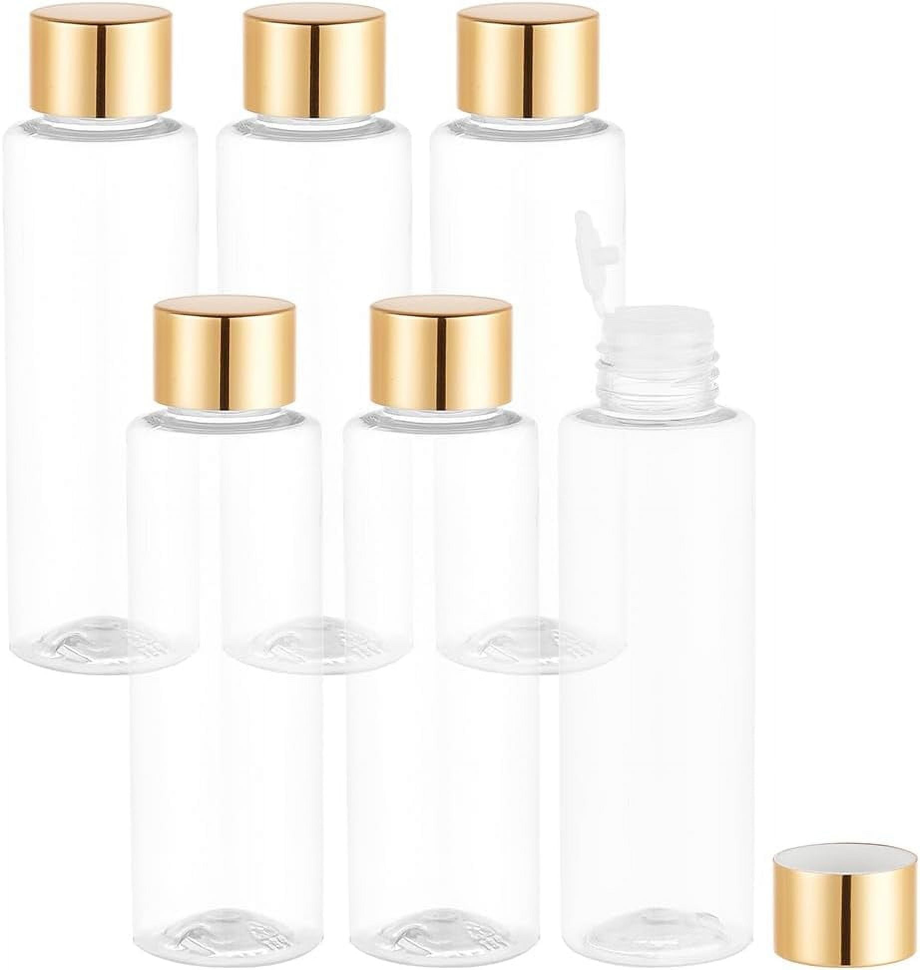 PET Refillable Lotion Bottles with Plastic Plug Gold 3.75x12.5cm ...