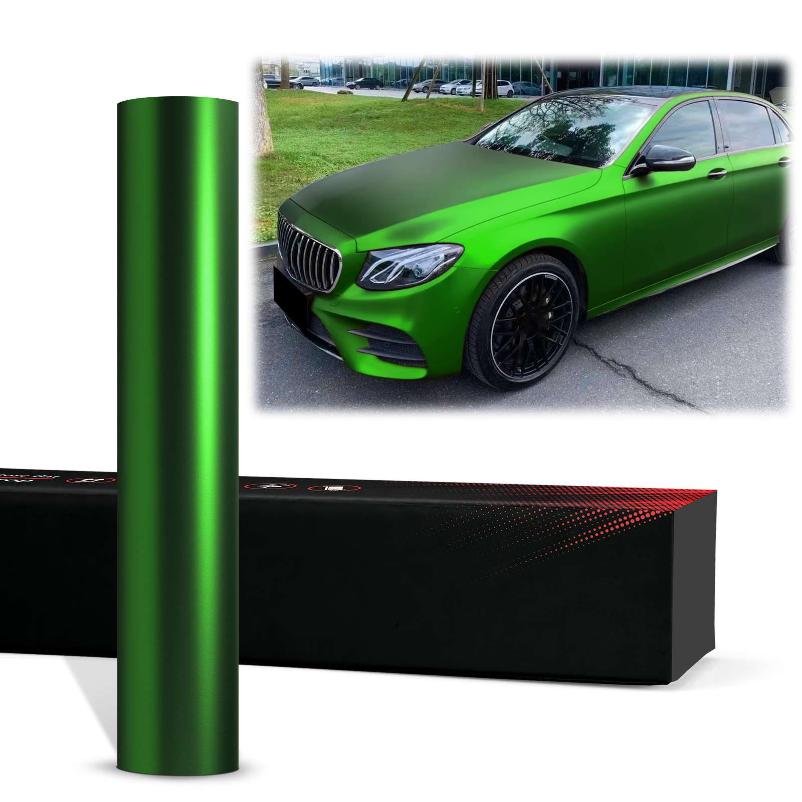 PET Romance Chrome Beast Green Vinyl Wrap Auto Car Sticker Decal Film ...