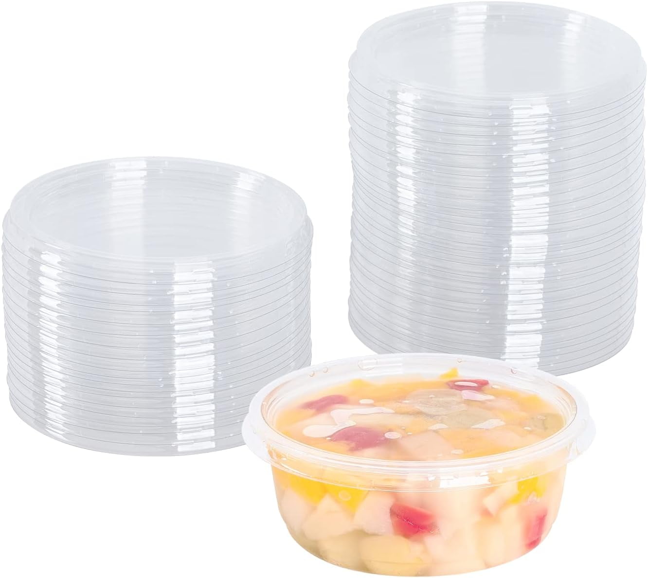 PET Round Deli Container (117mm) (lid) - Walmart.com